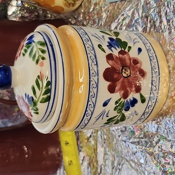 Other | Vintage Canister 6 Floral Lusterware Glazed Ceramic | Poshmark
